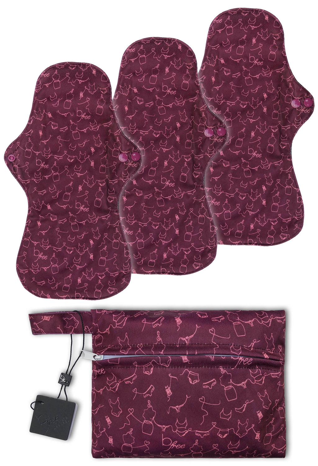 Eco Reusable Overnight Stay Dry Period Pads | 3 Pack | B Free AU – B ...